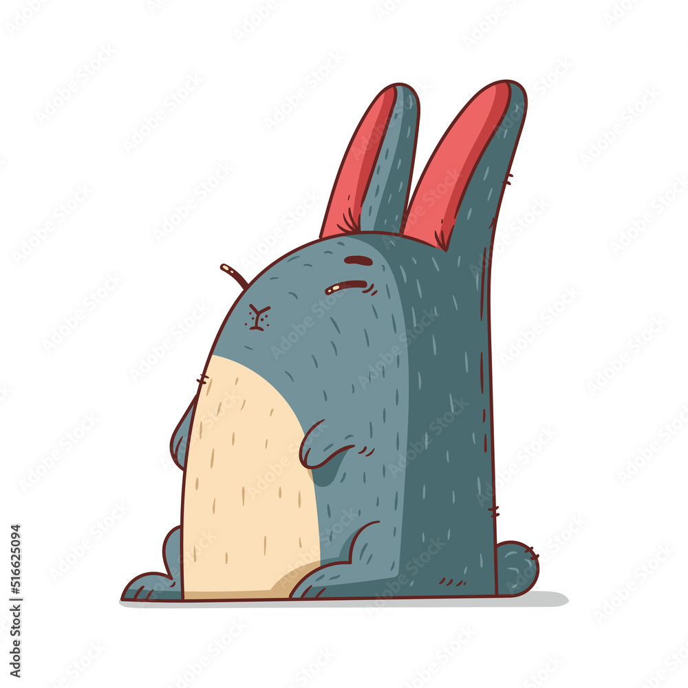 A Hare, isolated vector illustration. Cute cartoon picture for children ...