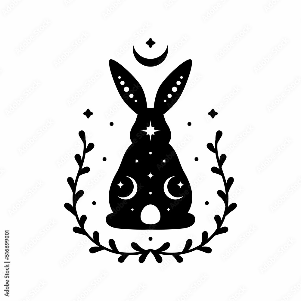 Sitting Rabbit Silhouette