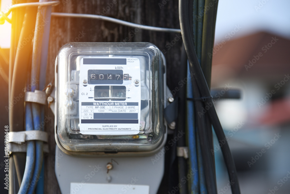 Electric meter for home electricity The concept of measuring ...