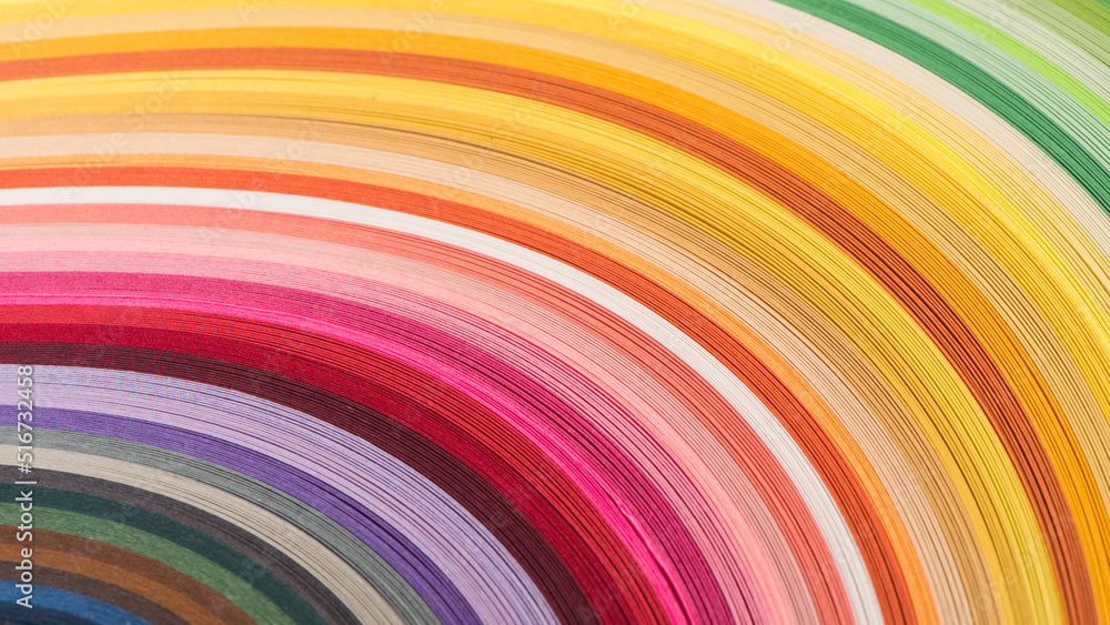 rainbow colors paper composition.Color spectrum banner. Colorful curve ...