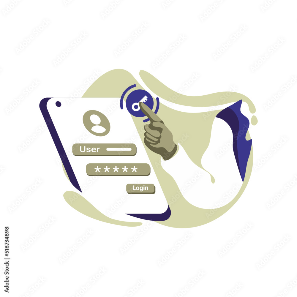 safe forgot password Icon Illustration vector for website mobile app ...