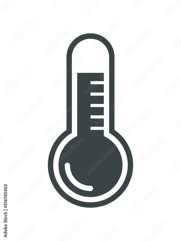 Thermometer graphic icon in flat design. Thermometer sign isolated on ...