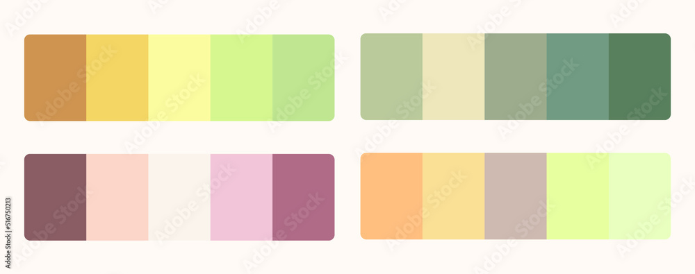 Matching color palette guide swatch catalog collection with RGB HEX ...