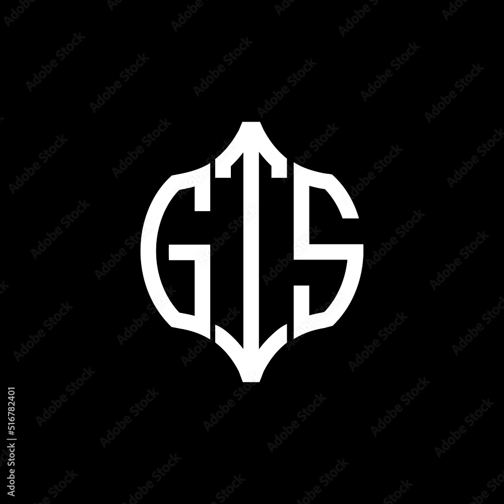 GTS letter logo. GTS best black background vector image. GTS Monogram ...