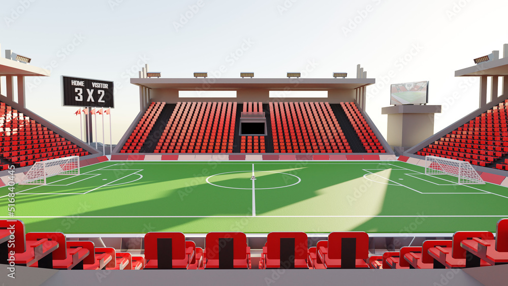 football stadium - side view of the field Stock Illustration | Adobe Stock