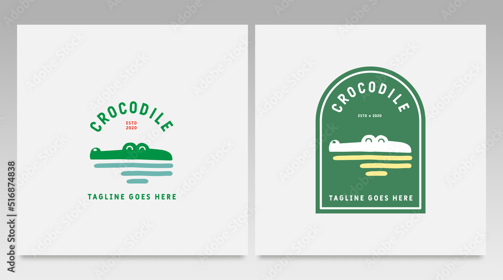 Crocodile logo design vector template and Illustration. Animal logo ...