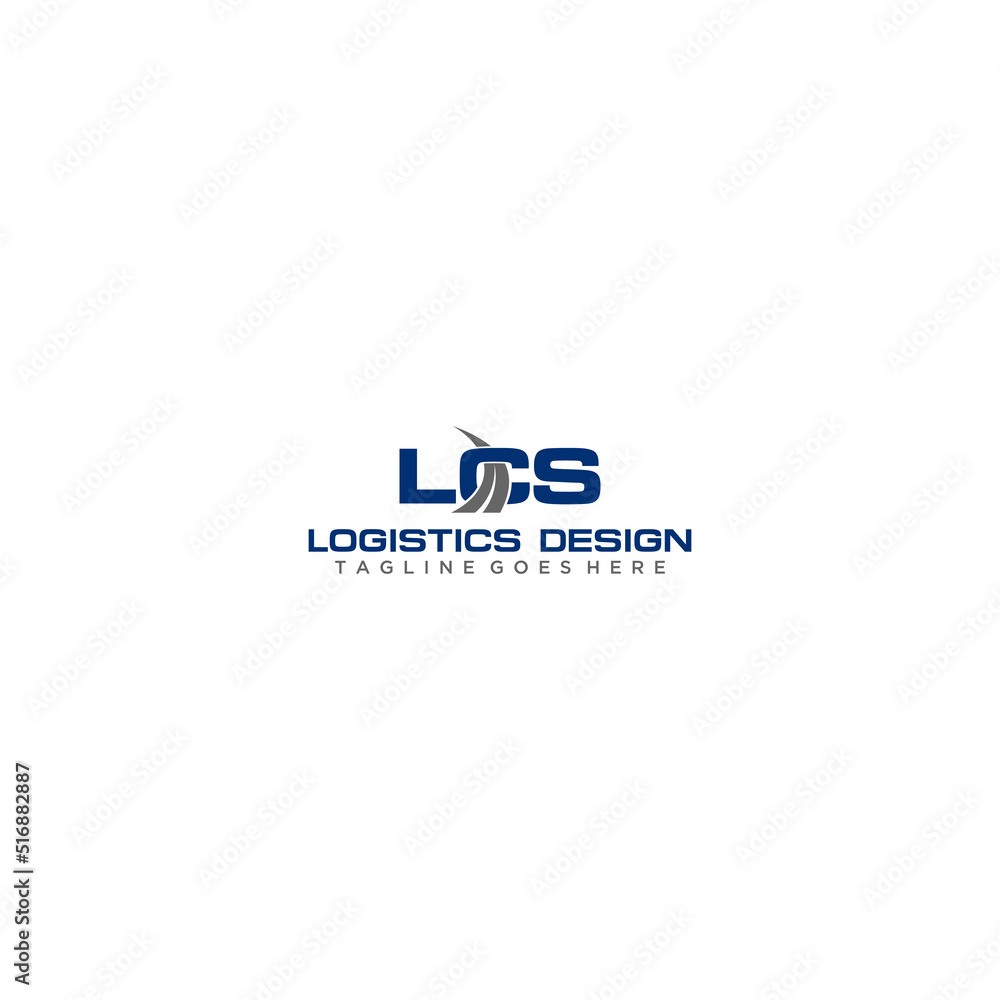 LCS Logistics Logo Sign Design Stock Vector | Adobe Stock