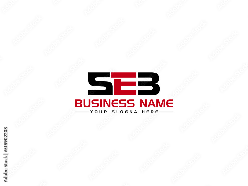 Stock-Vektorgrafik „Monogram SEB Logo Icon Vector, Colorful SE s e b ...