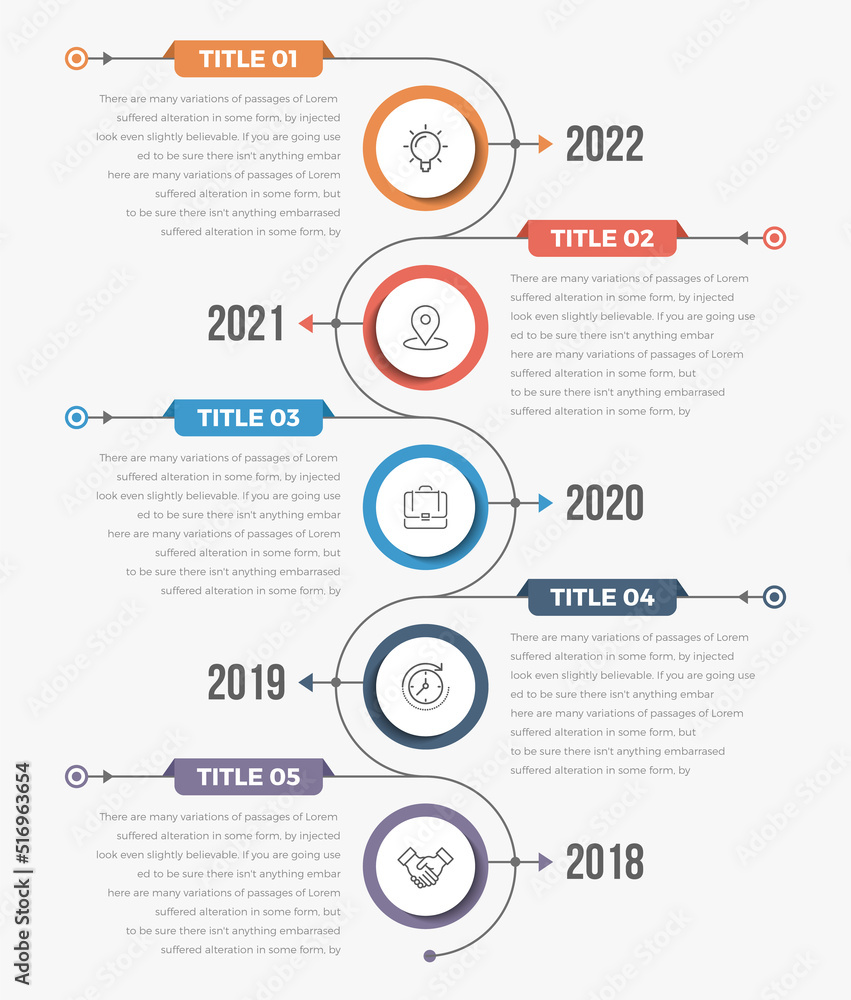Modern Vertical Timeline Infographics Stock Vector | Adobe Stock