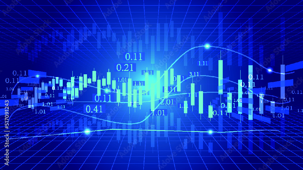 K line chart builds financial curve chart vector background Stock ...