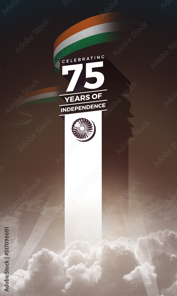 Celebrating the 75th year of India's Independence. Creative design for ...