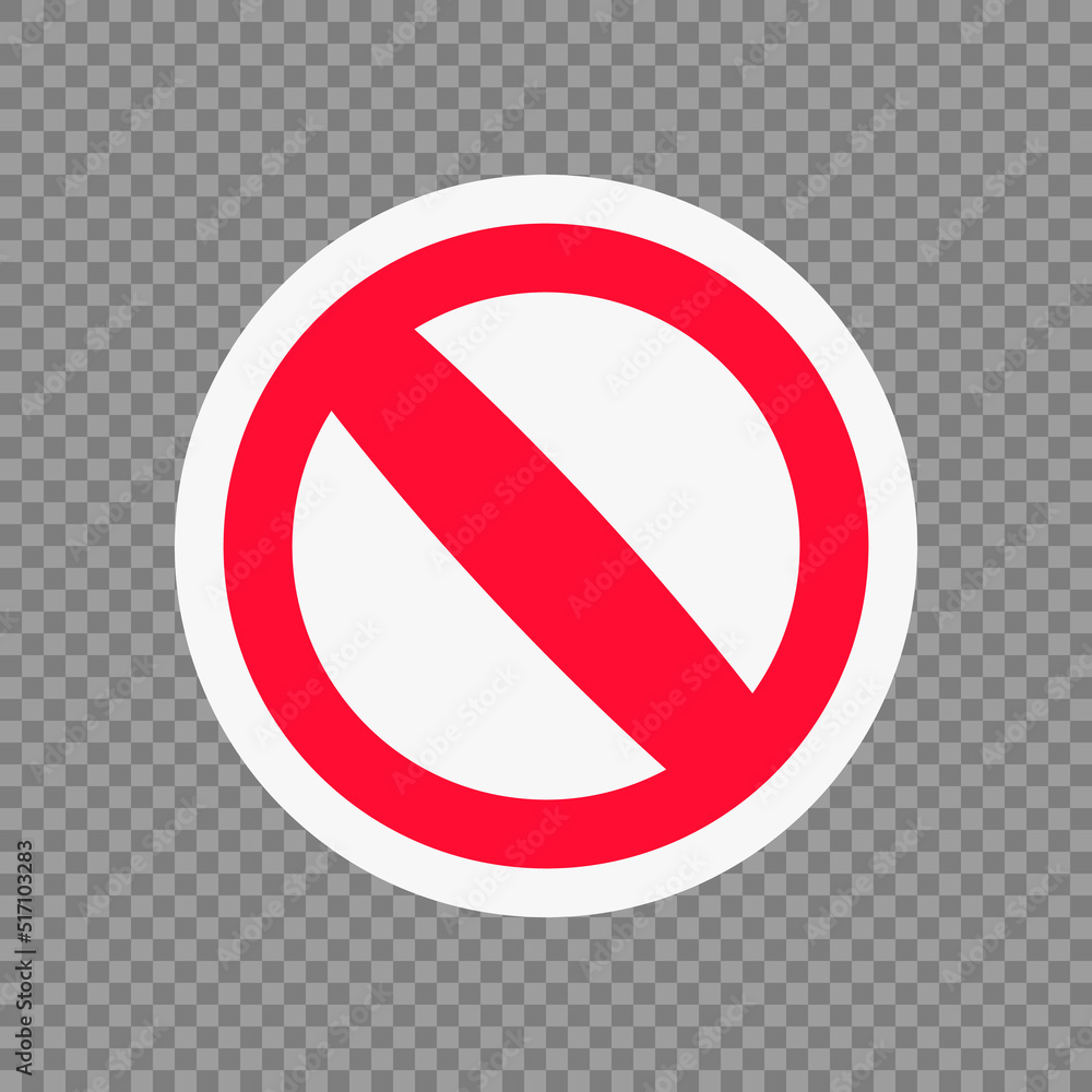Stop sign isolated on transparent background. Warning sign. Vector ...