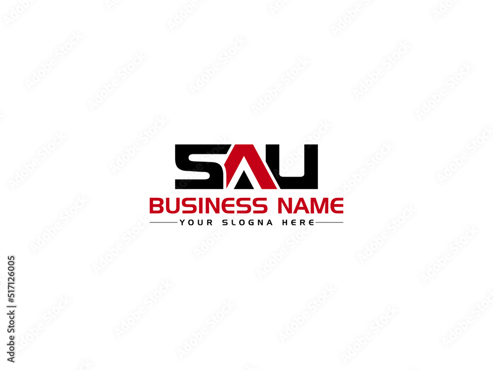 Minimalist SAU Logo Icon, Colorful SA s a u Logo Letter Vector Art With ...