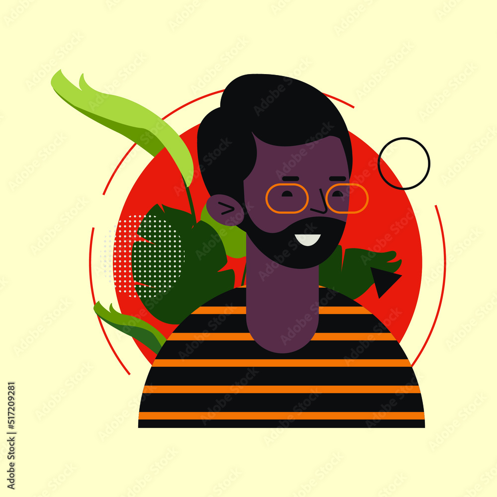 avatar vector illustration cartoon great for logos, icons, emoticons ...