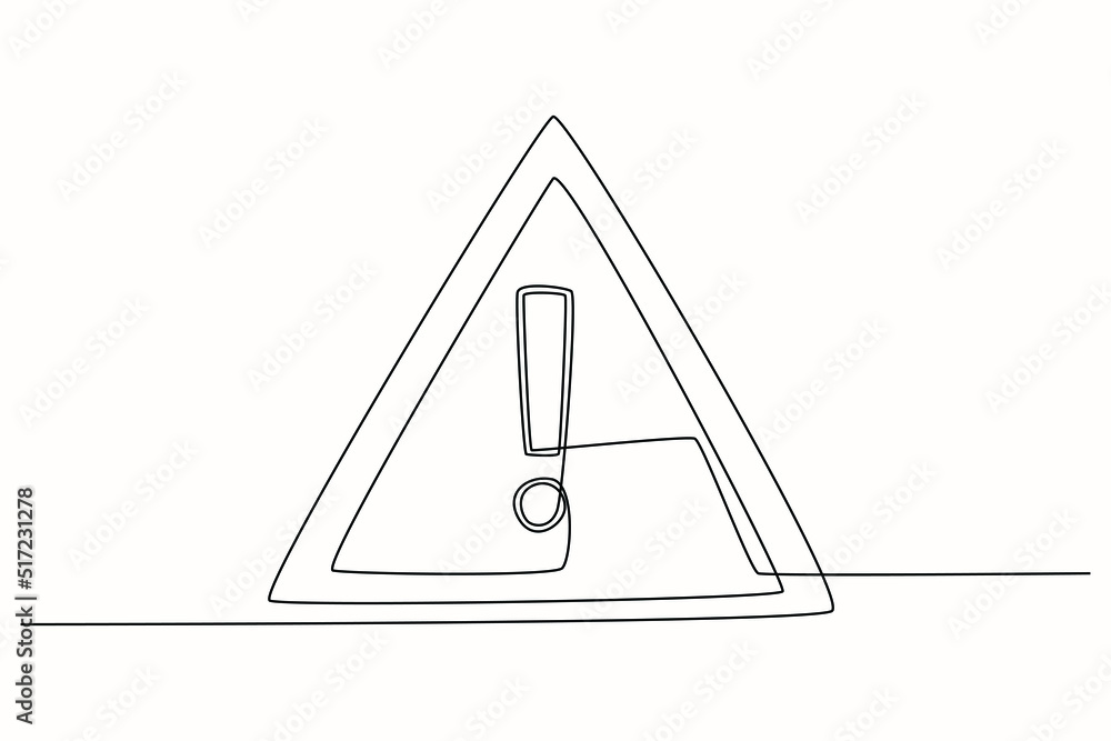 One continuous line drawing of Irritant, sensitising, harmful ...