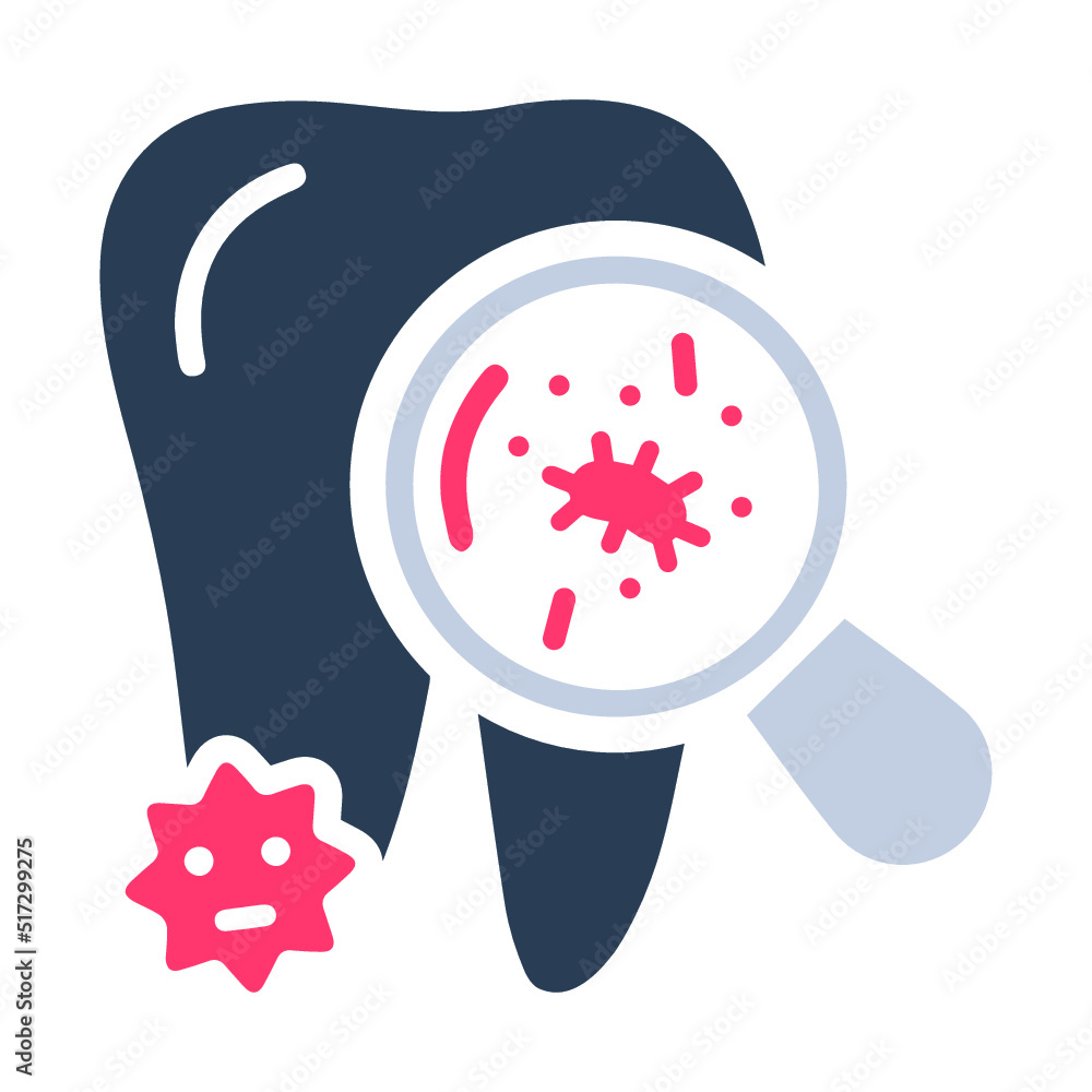 Bacteria, dental, dentist, snowflake, teeth examination icon Stock ...