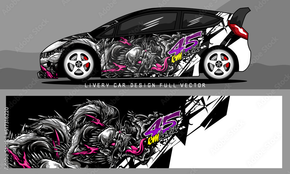 car livery graphic vector. abstract grunge background design for ...