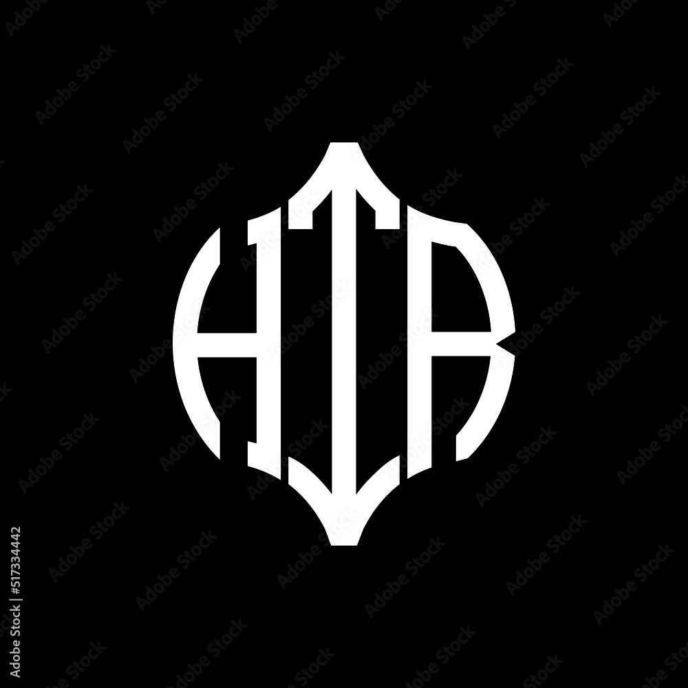 HTR letter logo. HTR best black background vector image. HTR Monogram ...