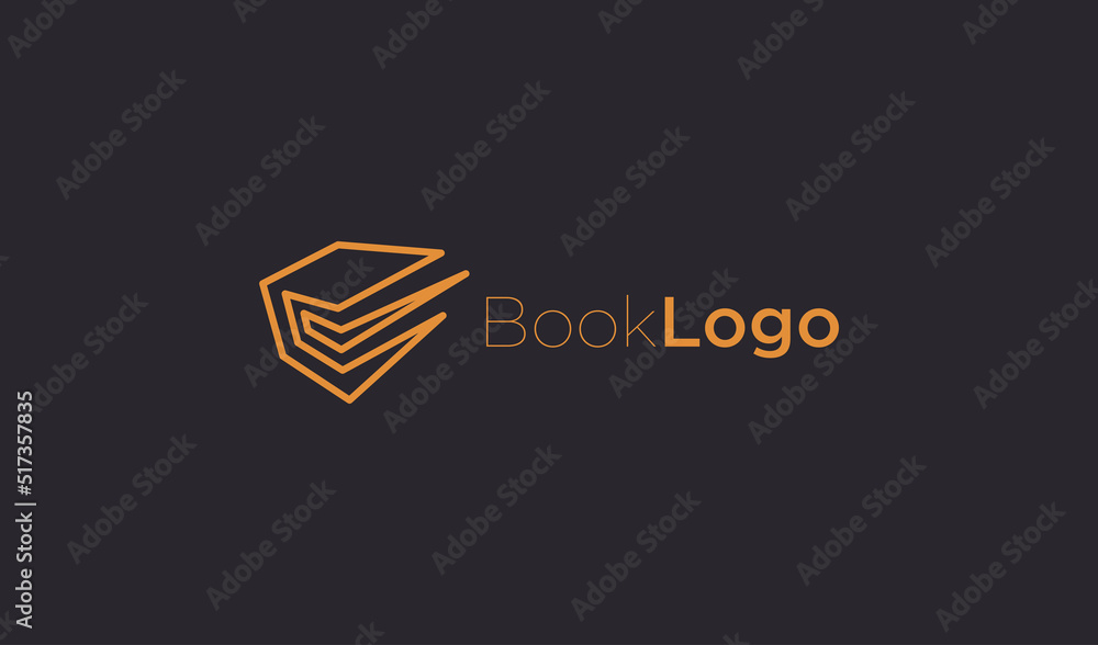 Abstract Book Logo. Usable for Business and Branding Logos. Flat Vector ...