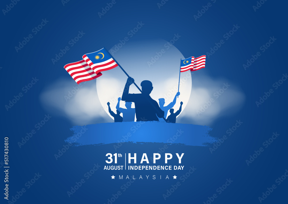 Happy 31st Malaysia Independence Day Vector Illustration. Petronas ...