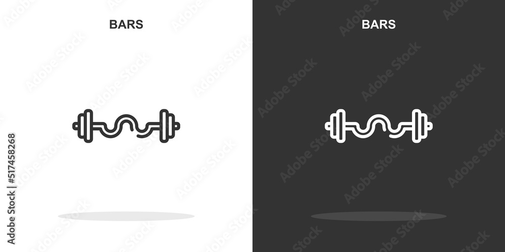 bars line icon. Simple outline style.bars linear sign. Vector ...