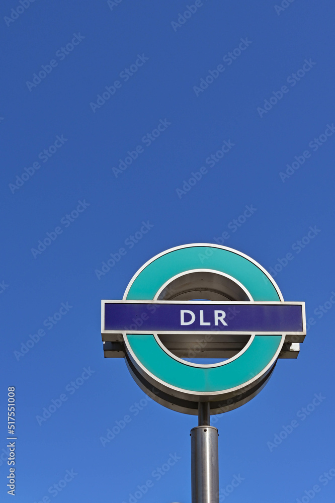 London, England - June 2022: Sign outside the entrance to a railway ...