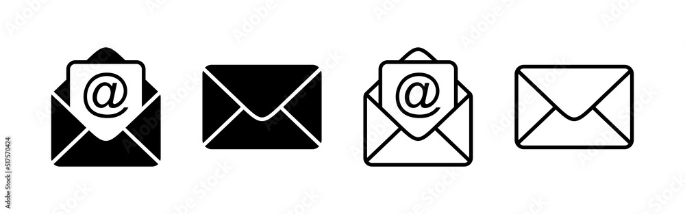 Mail icon vector. email sign and symbol. E-mail icon. Envelope icon ...