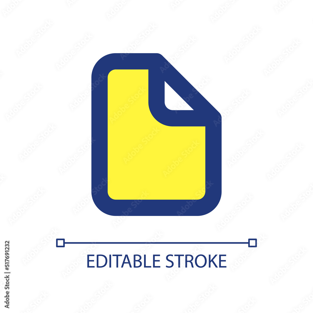 File pixel perfect RGB color ui icon. Desktop shortcut. Note taking application. Simple filled ...