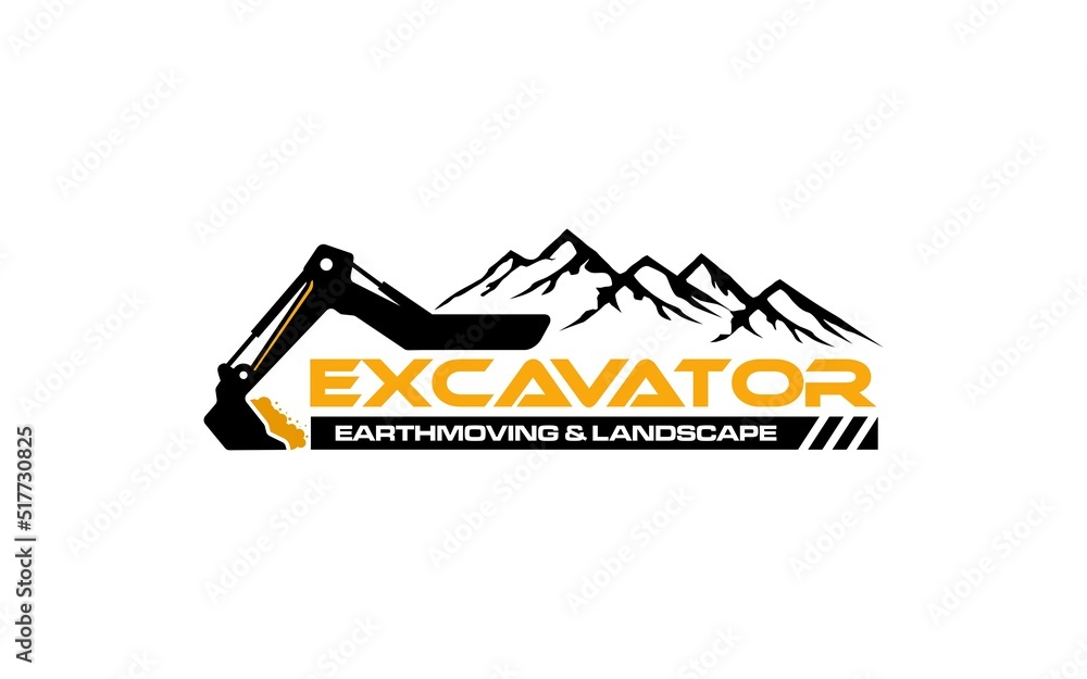 Illustration vector graphic of excavator construction, excavator ...