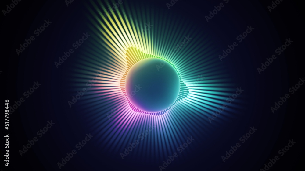 Sound wave equalizer. Loopable VJ motion graphics, audio vu meter ...