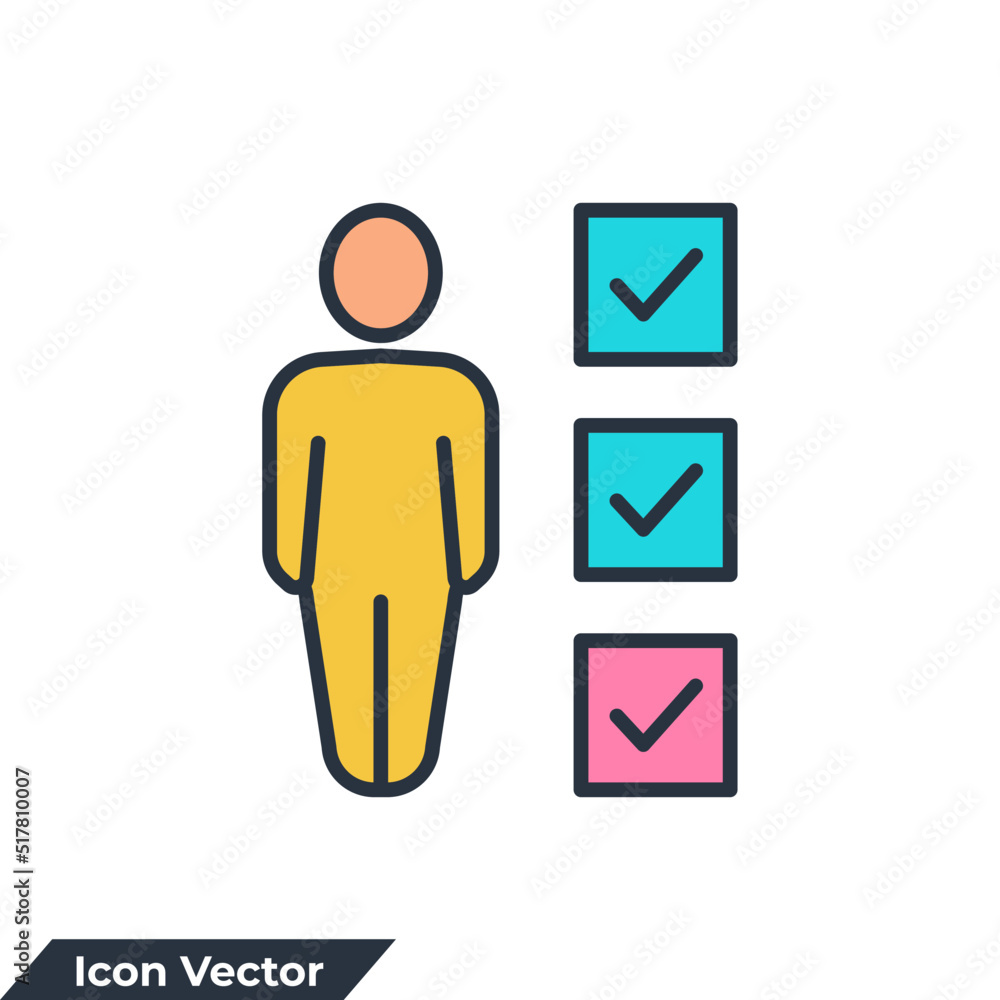 candidate icon logo vector illustration. selection symbol template for ...