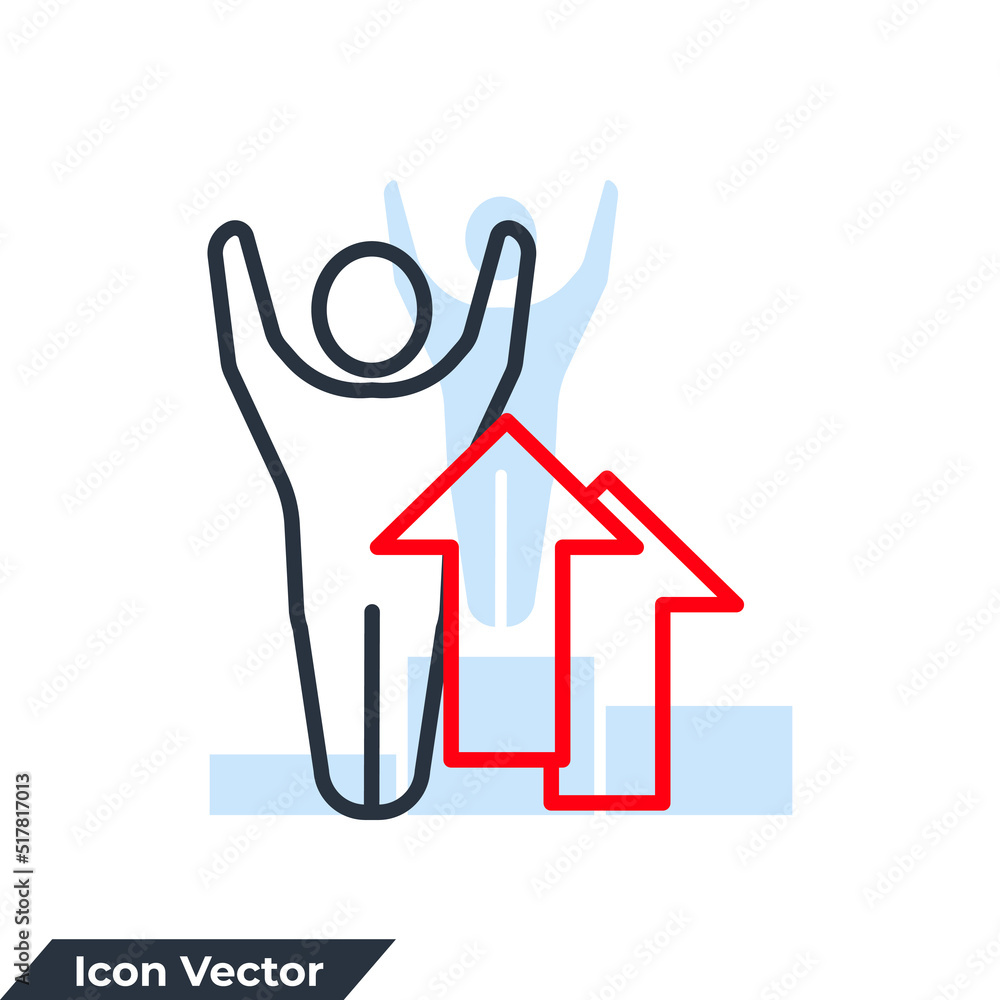 career icon logo vector illustration. Career development symbol ...