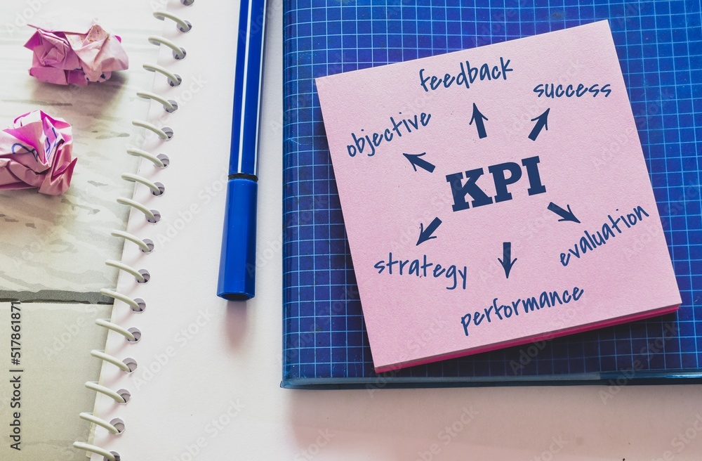 Sticky note with the KPI (Key Performance Indicator) flowchart on ...