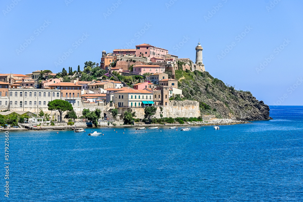 Stockfoto Portoferraio, Festung, Forte Stella, Falcone, Leuchtturm ...