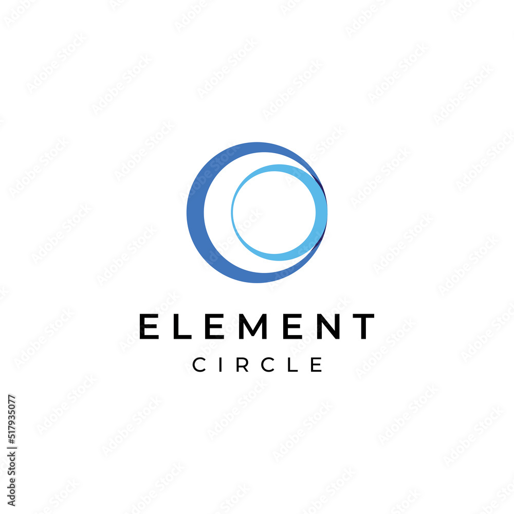 Abstract circle logo elements, circle lines, minimalist circles ...