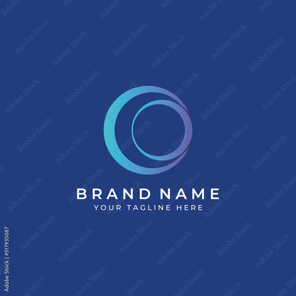 Abstract circle logo elements, circle lines, minimalist circles ...