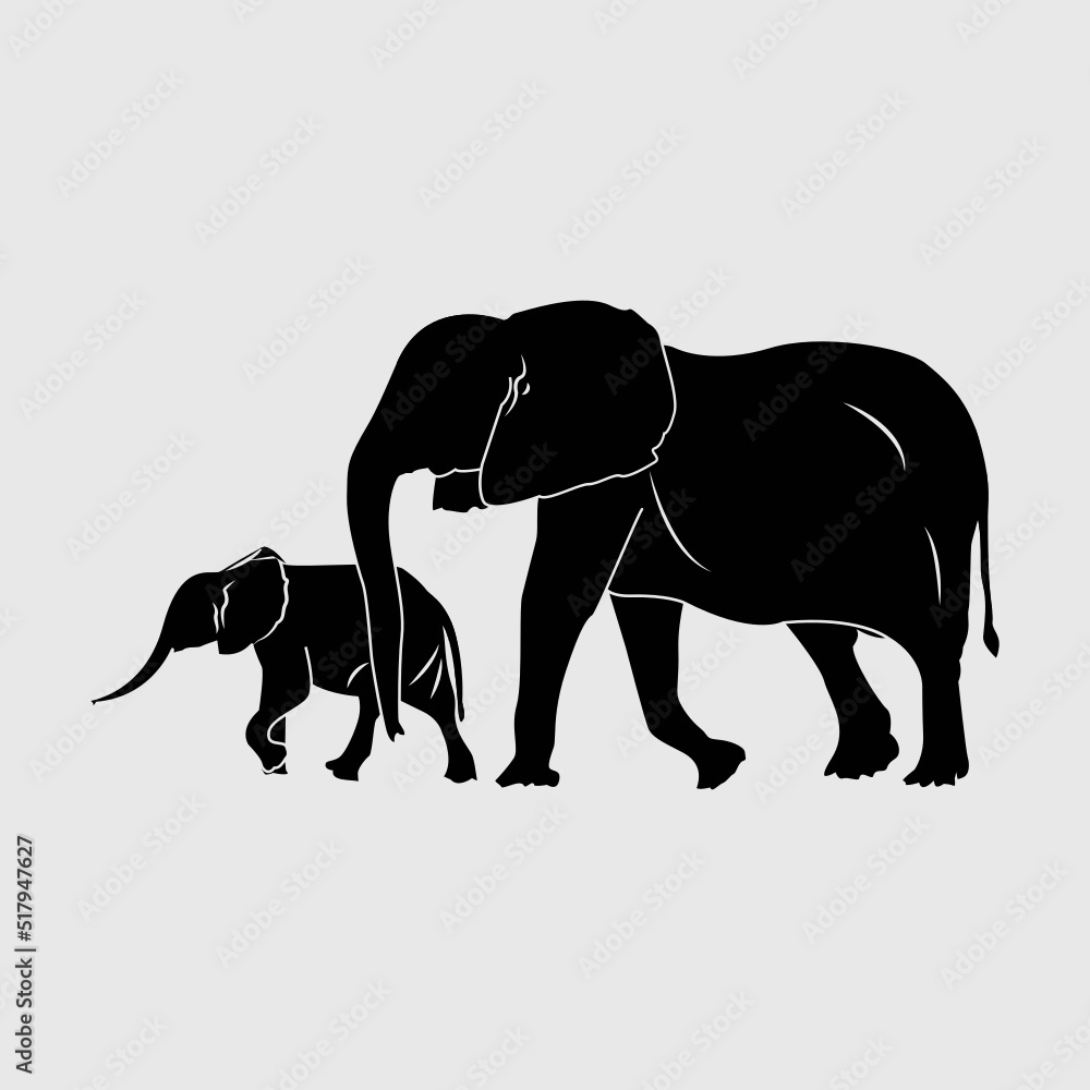 Elephant SVG Bundle Cut File, Baby Elephant Svg, Safari Elephants Svg ...