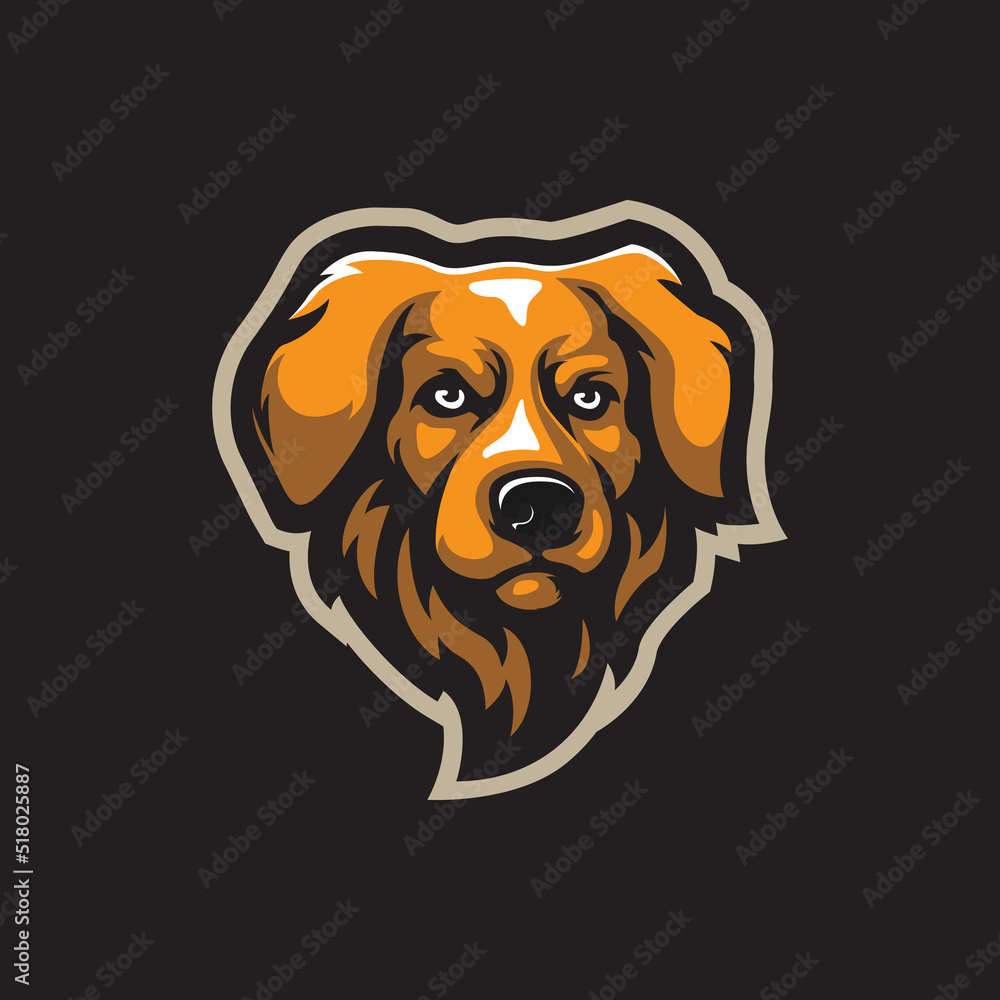 Dog mascot logo design vector with modern illustration concept style ...