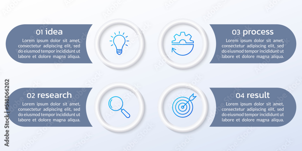 4 step infographic 3d template. Business analysis, diagram, chart ...