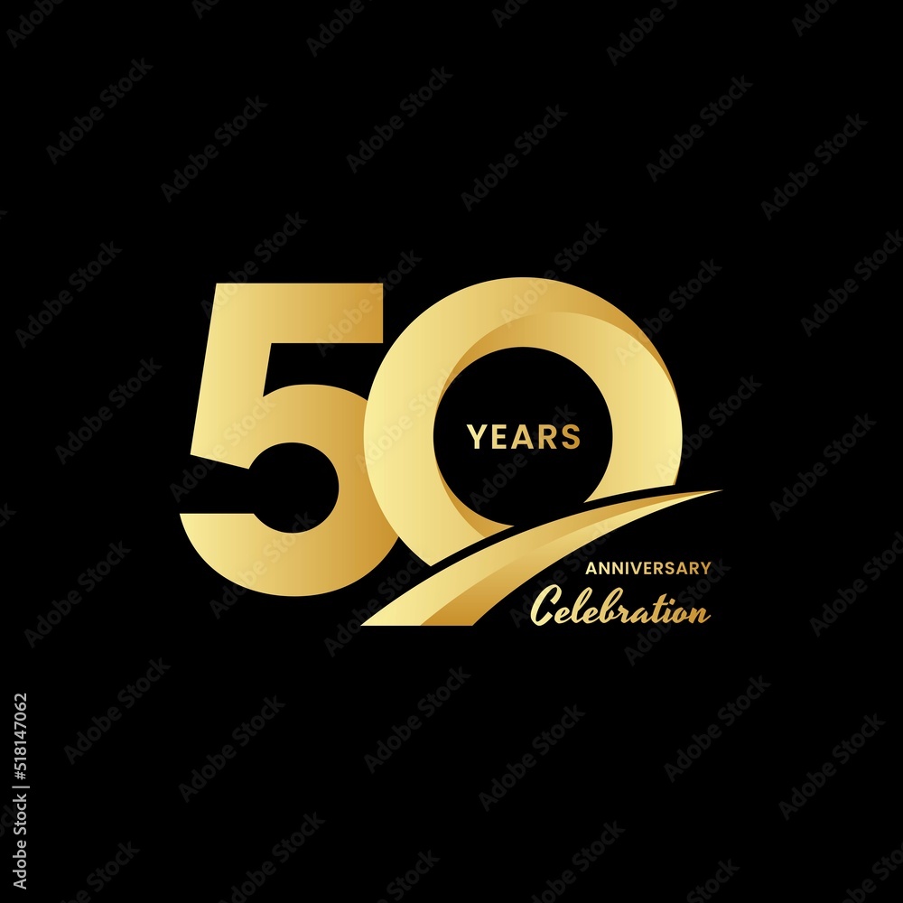 50 years anniversary celebrations logo design concept. Vector templates ...