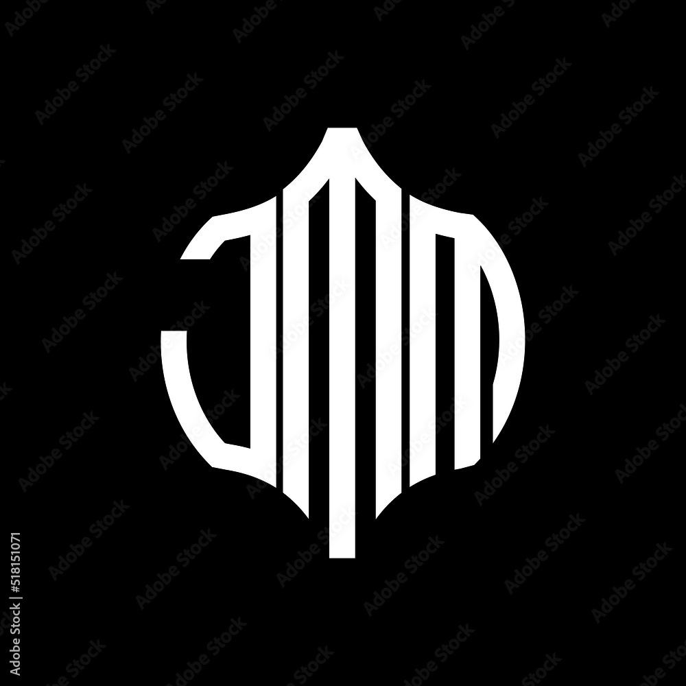 JMM letter logo. JMM best black background vector image. JMM Monogram ...