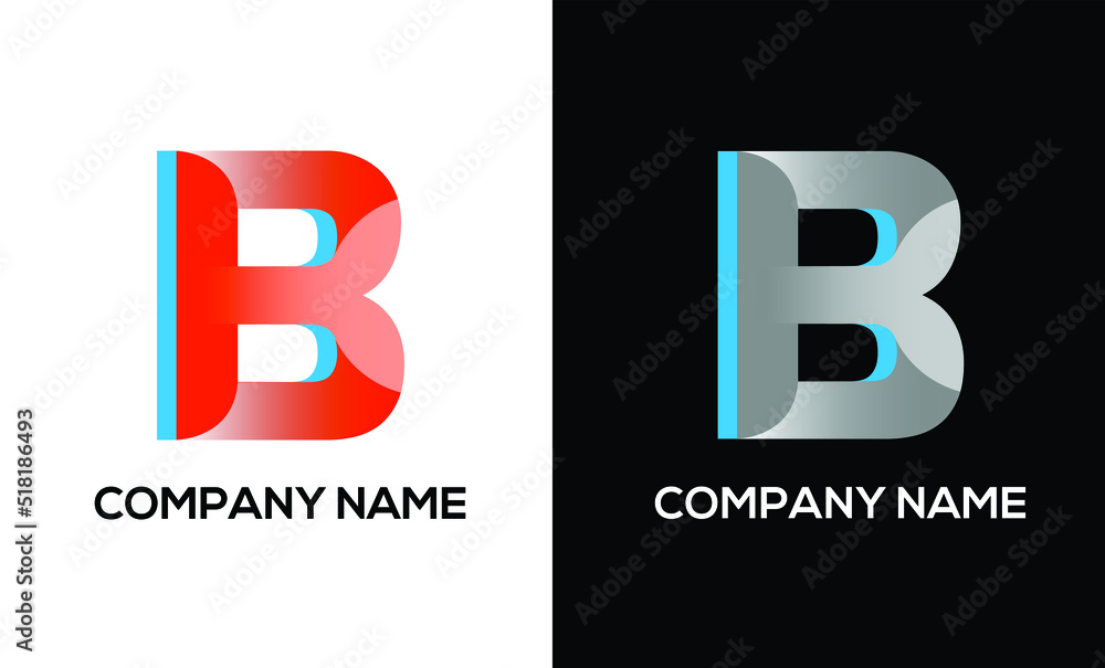 Letter b logo vector art, beautiful b logo, icons and graphics Stock ...