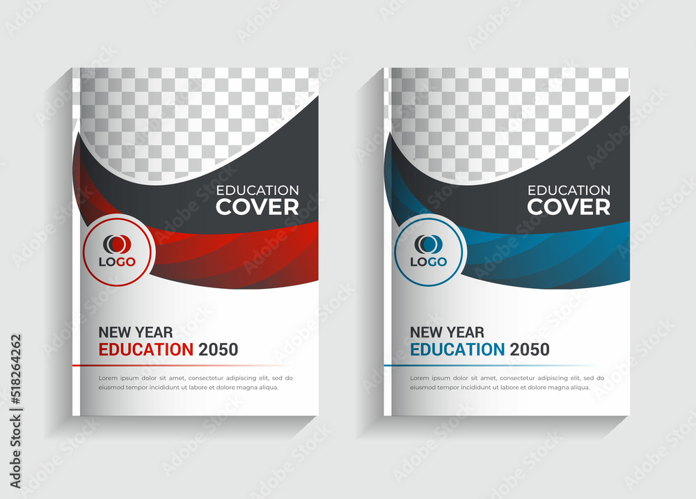 Education Book Cover Design. School book cover. Fashion cover page. gym ...