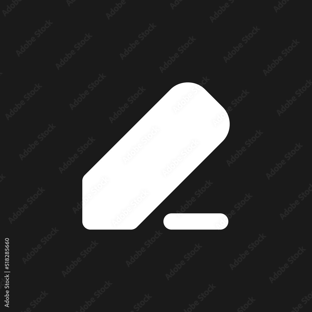 Note taking dark mode glyph ui icon. Editing text. Digital notebook. User interface design ...