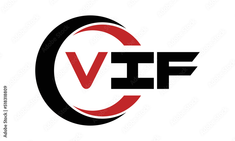 VIF swoosh three letter logo design vector template | monogram logo ...