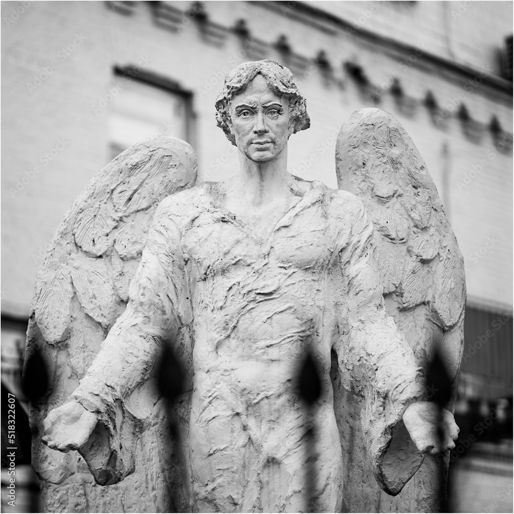 statue of archangel Michael. Archangel Michael Sculpture, The archangel ...