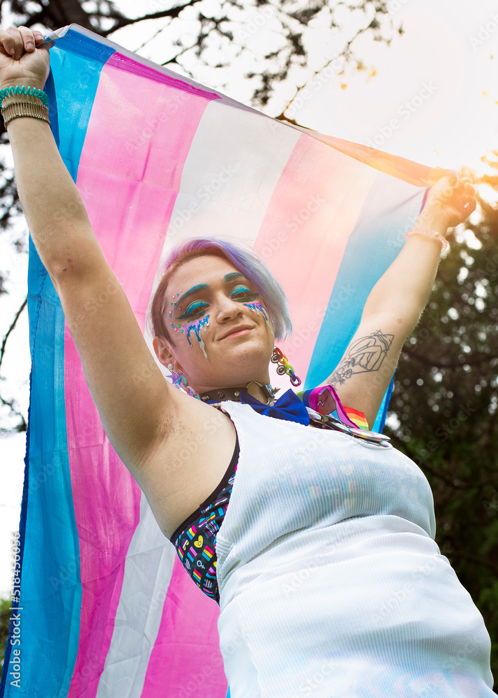 Trans Pride Flag Shoot Stock Photo | Adobe Stock