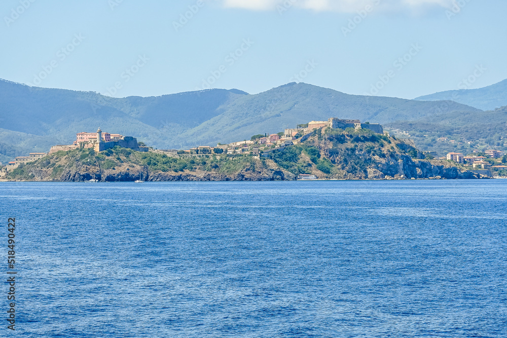 Foto de Stock Portoferraio, Festung, Forte Stella, Forte Falcone ...