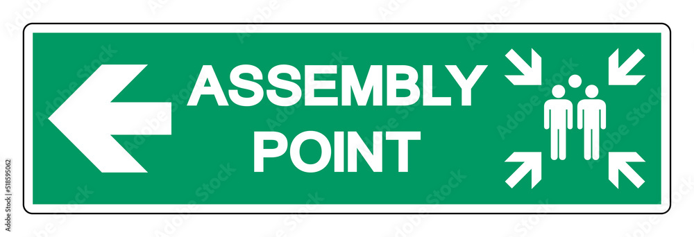 Assembly Point Symbol Sign, Vector Illustration, Isolated On White ...
