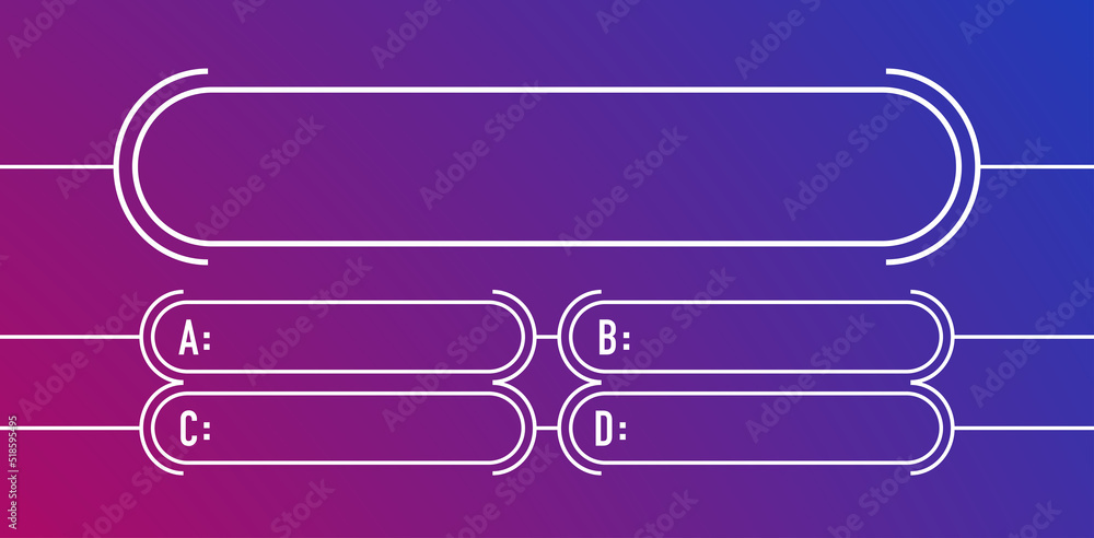 Question and answers modern style vector template for quiz game, exam ...